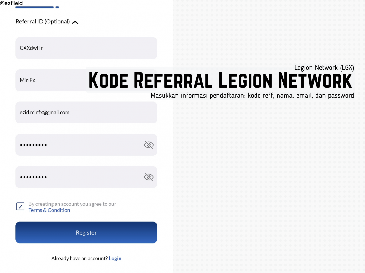 Kode Referral Legion Network Terbaru 2022, Daftar & Dapatkan Reward $5 | @ezfileid